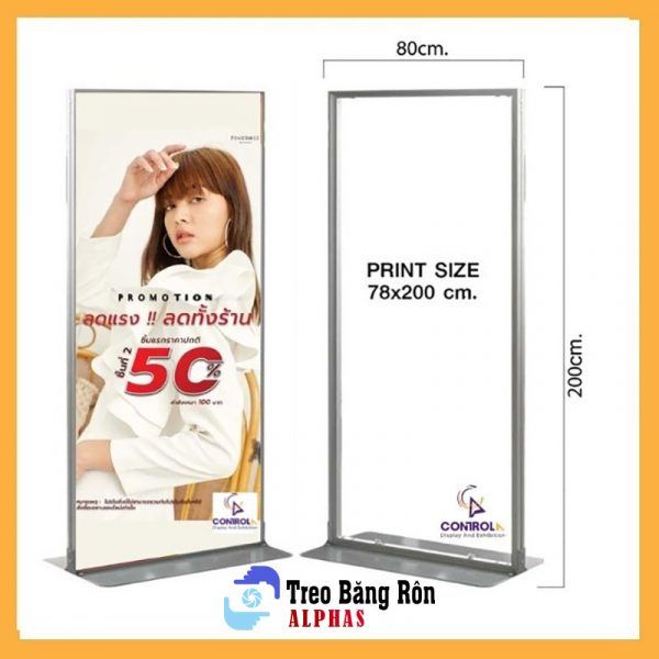 Standee chân sắt, khung sắt quảng cáo giá rẻ tại TPHCM