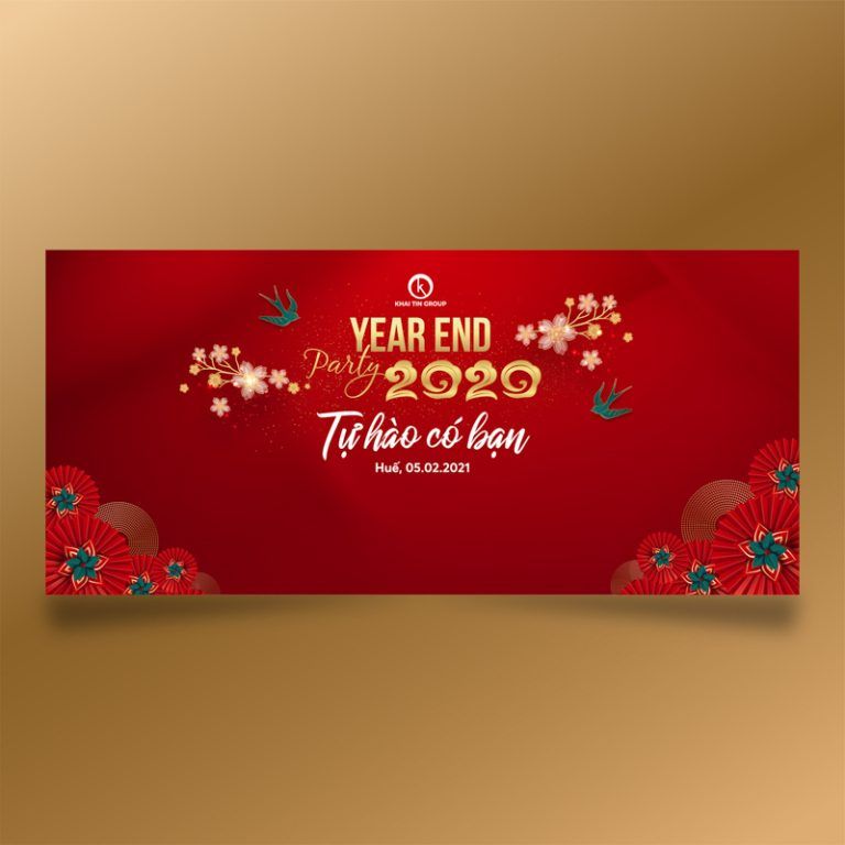 Top 90+ Mẫu Backdrop Year End Party 2025 ấn tượng